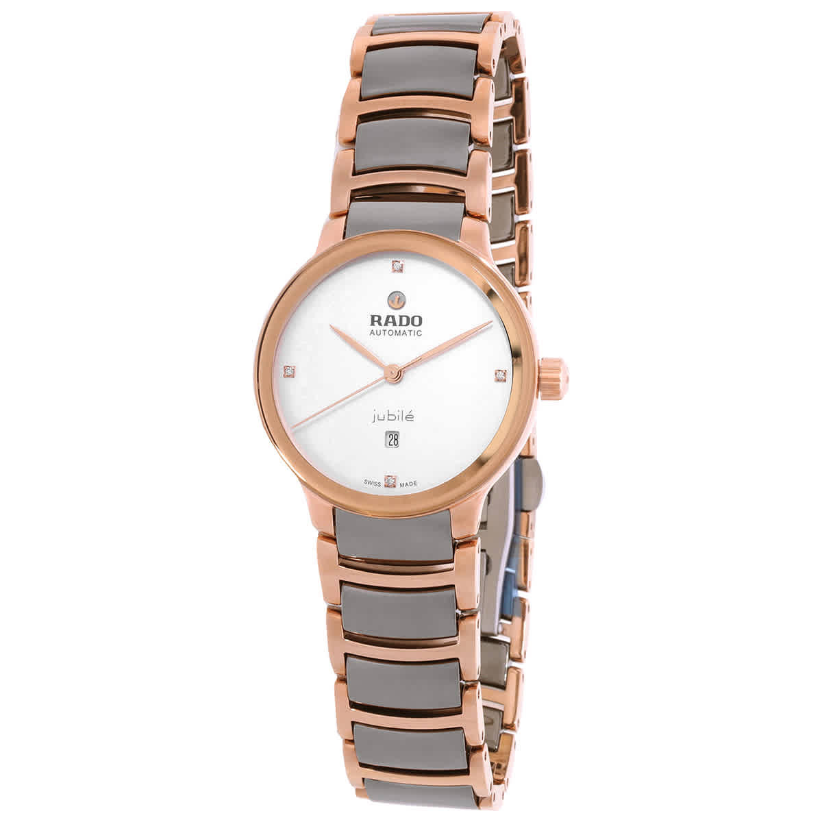 Rado Centrix Automatic Diamond White Dial Ladies Watch R30019722 Rado