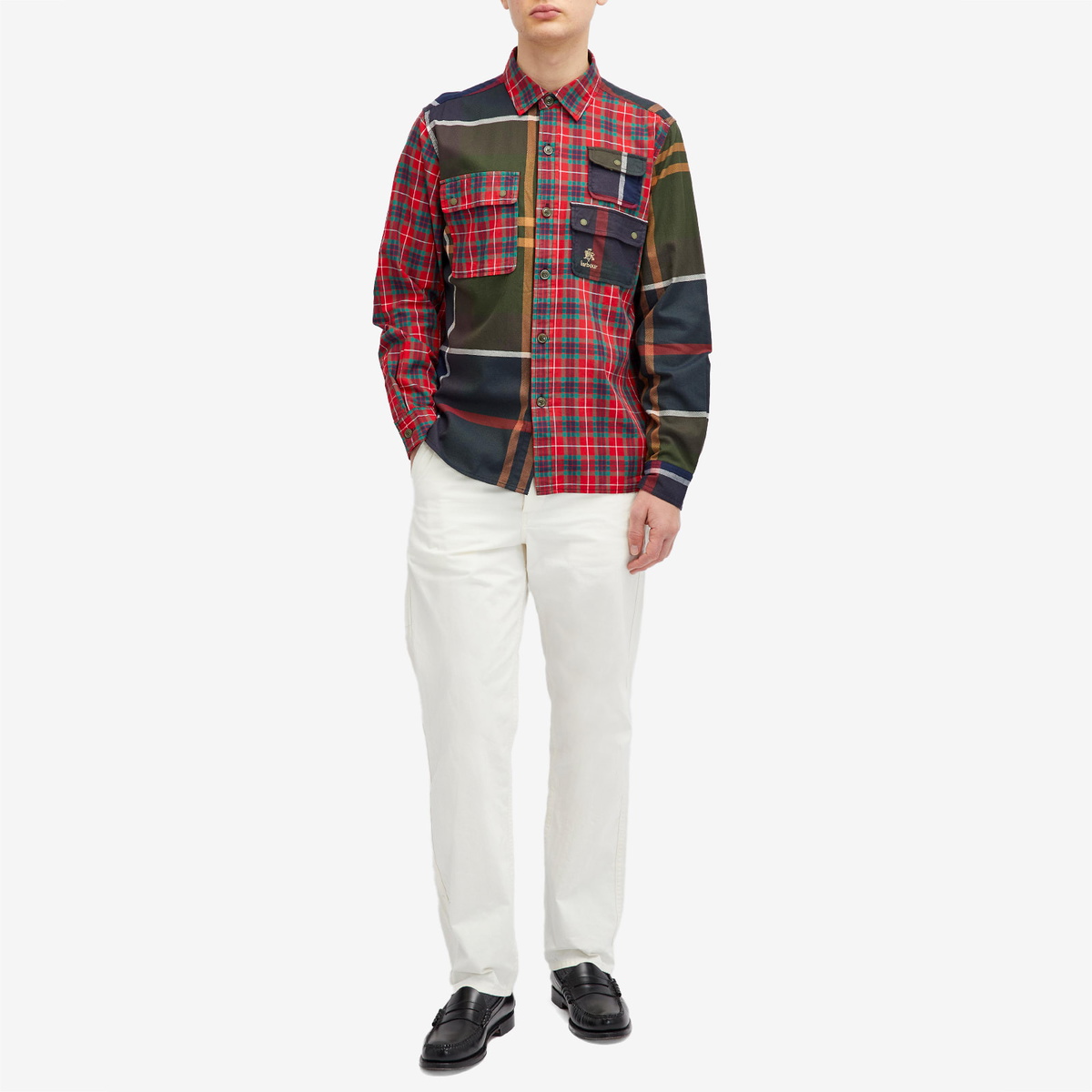 Barbour Men's x Baracuta Relaxed Patchwork Shirt in Tartan Mix Barbour