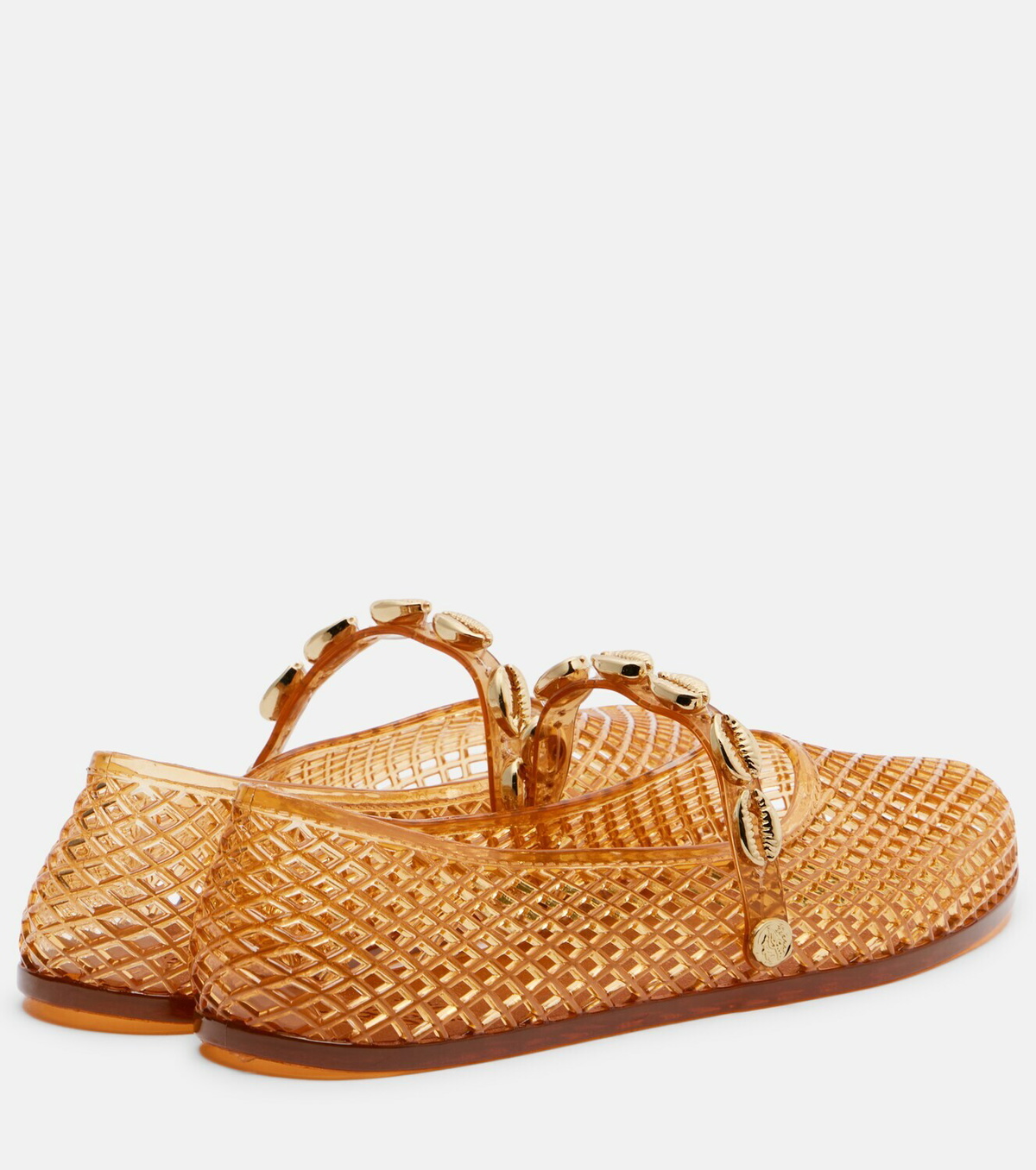 Ancient Greek Sandals Iro embellished fishnet ballet flats Ancient ...