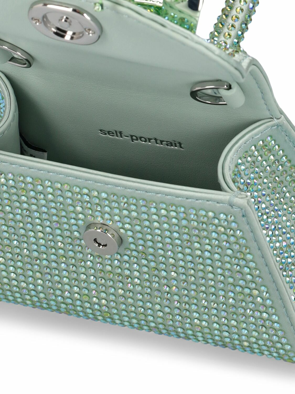 SELF-PORTRAIT - Micro Crystal Embellished Silk Bag Self-Portrait