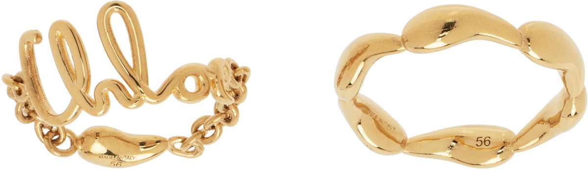 Chloé Gold 'The Chloé Iconic' Ring Set Chloe