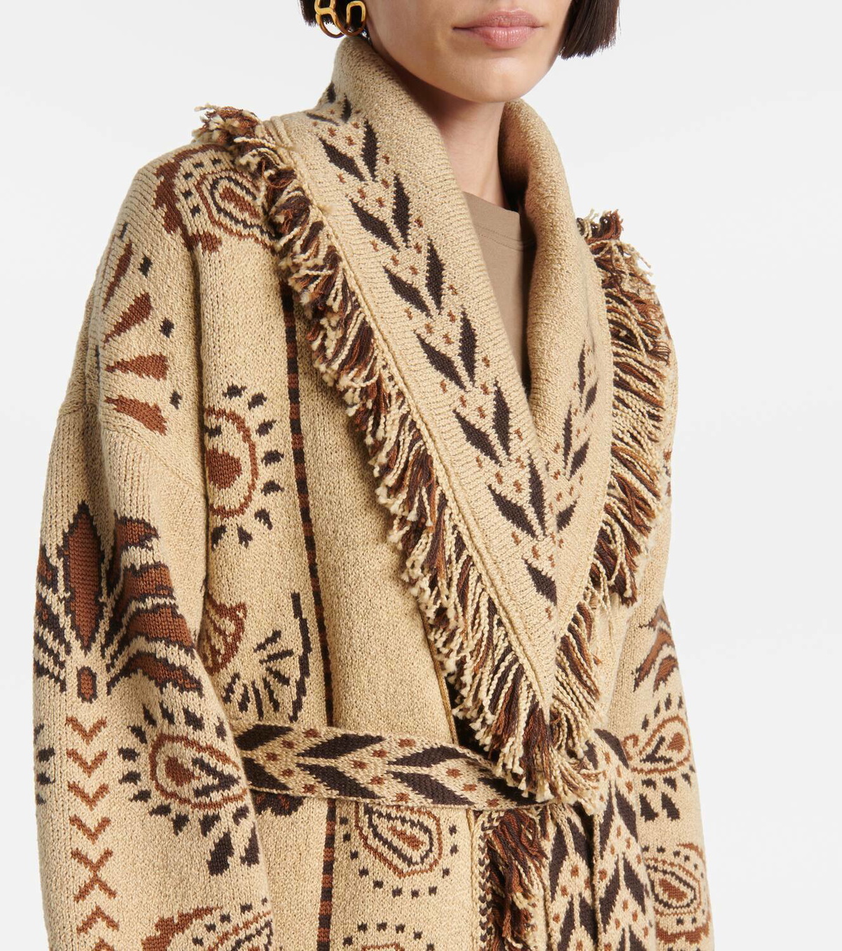 Alanui Wild Wonder wool and cotton cardigan Alanui