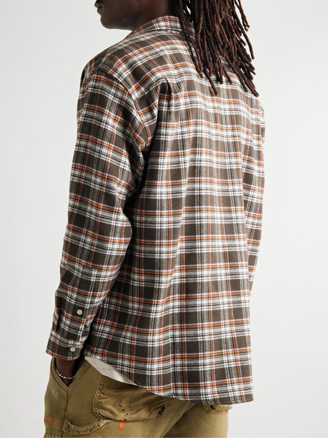 Stockholm Surfboard Club - Flynn Logo-Embroidered Checked Cotton-Blend ...