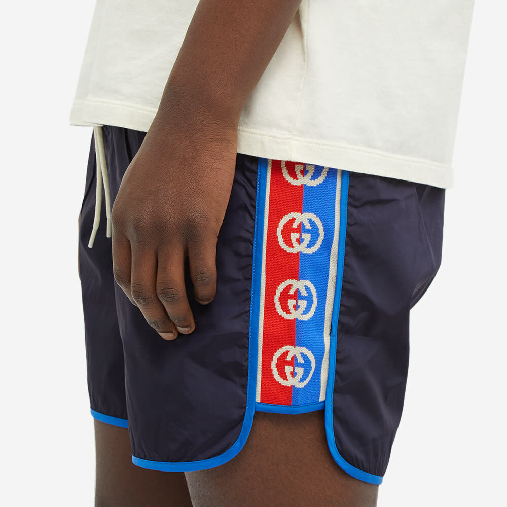 Gucci Men's GG Jacquard Swim Short in Blue Gucci