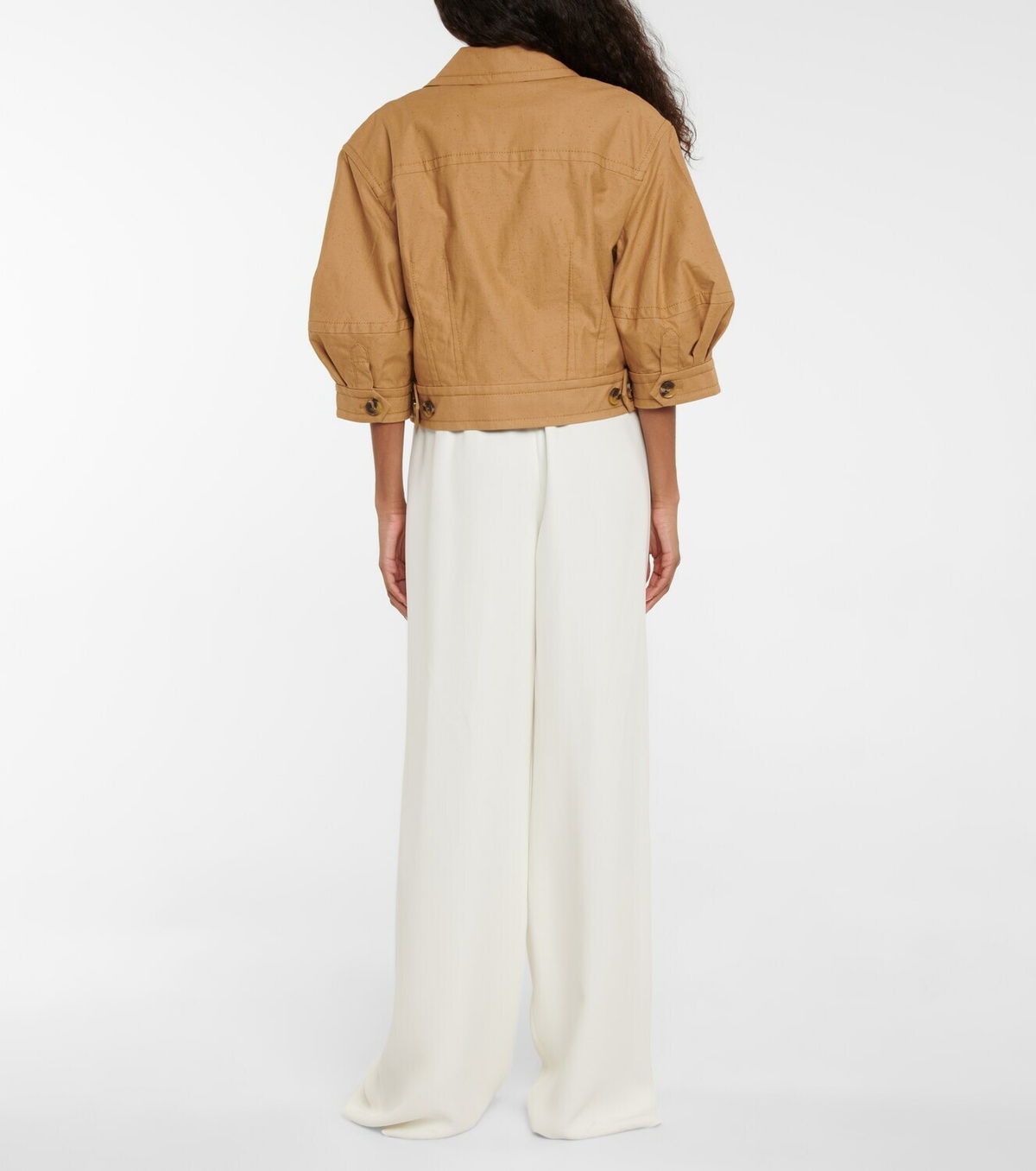 Zimmermann - Postcard cropped cotton shirt jacket Zimmermann