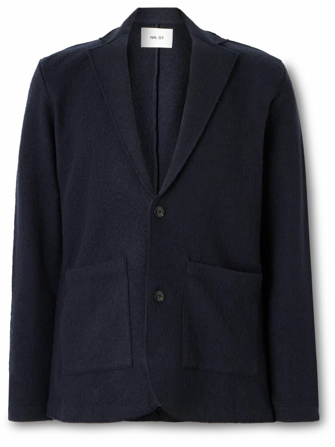 NN07 - 6398 Unstructured Boiled Merino Wool Blazer - Blue NN07