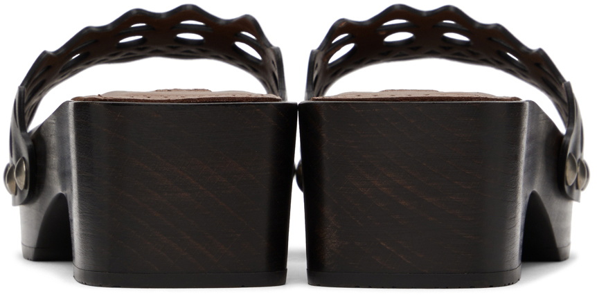 ALAÏA Black Vienne Wooden Clogs ALAÏA