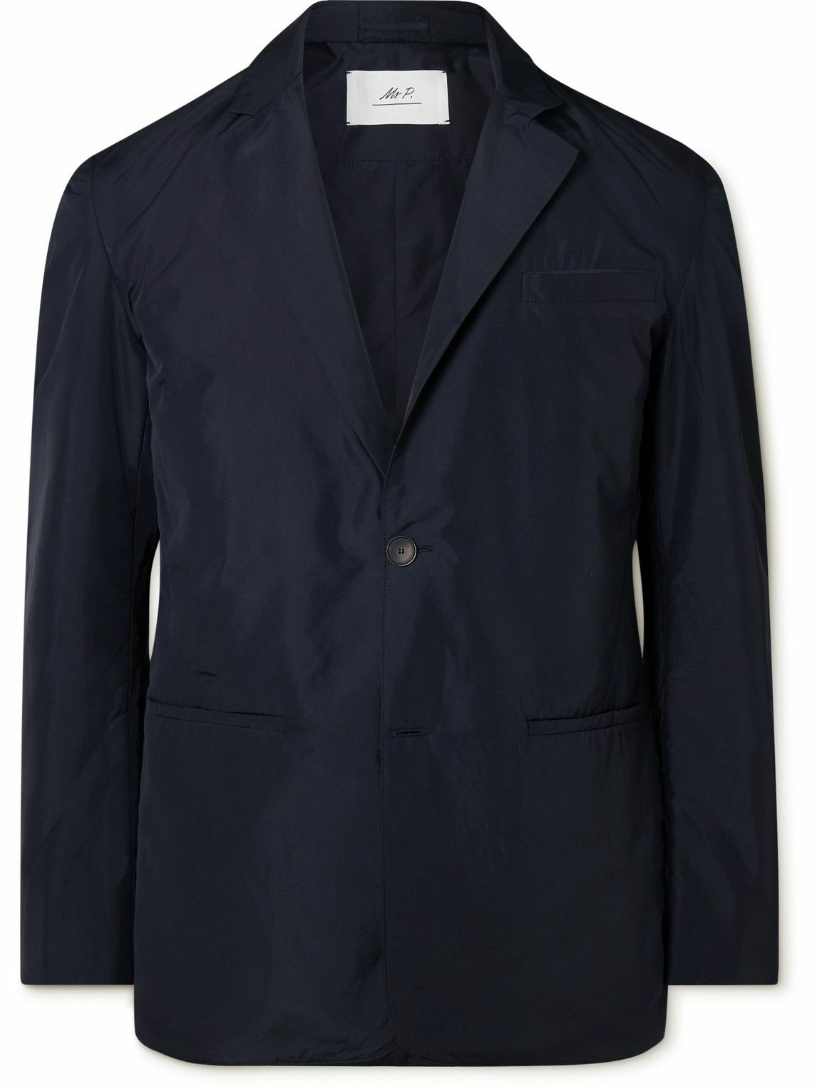 Mr P. - Padded Recycled-Shell Blazer - Blue Mr P.