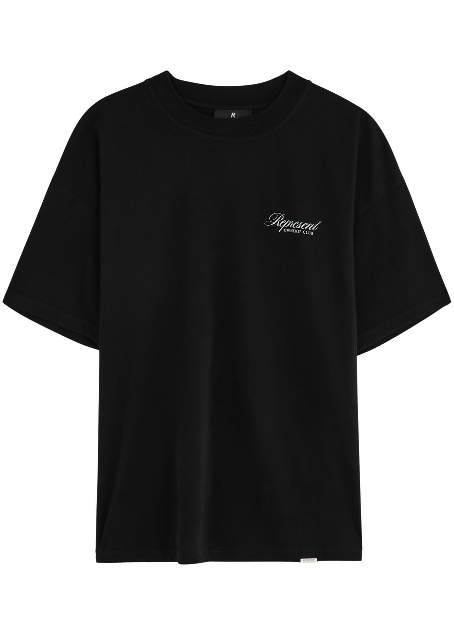 Represent Owners' Club Printed Cotton T-shirt Black Represent