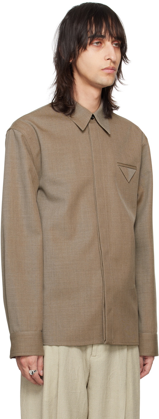 Bottega Veneta Brown Triangle Shirt Bottega Veneta