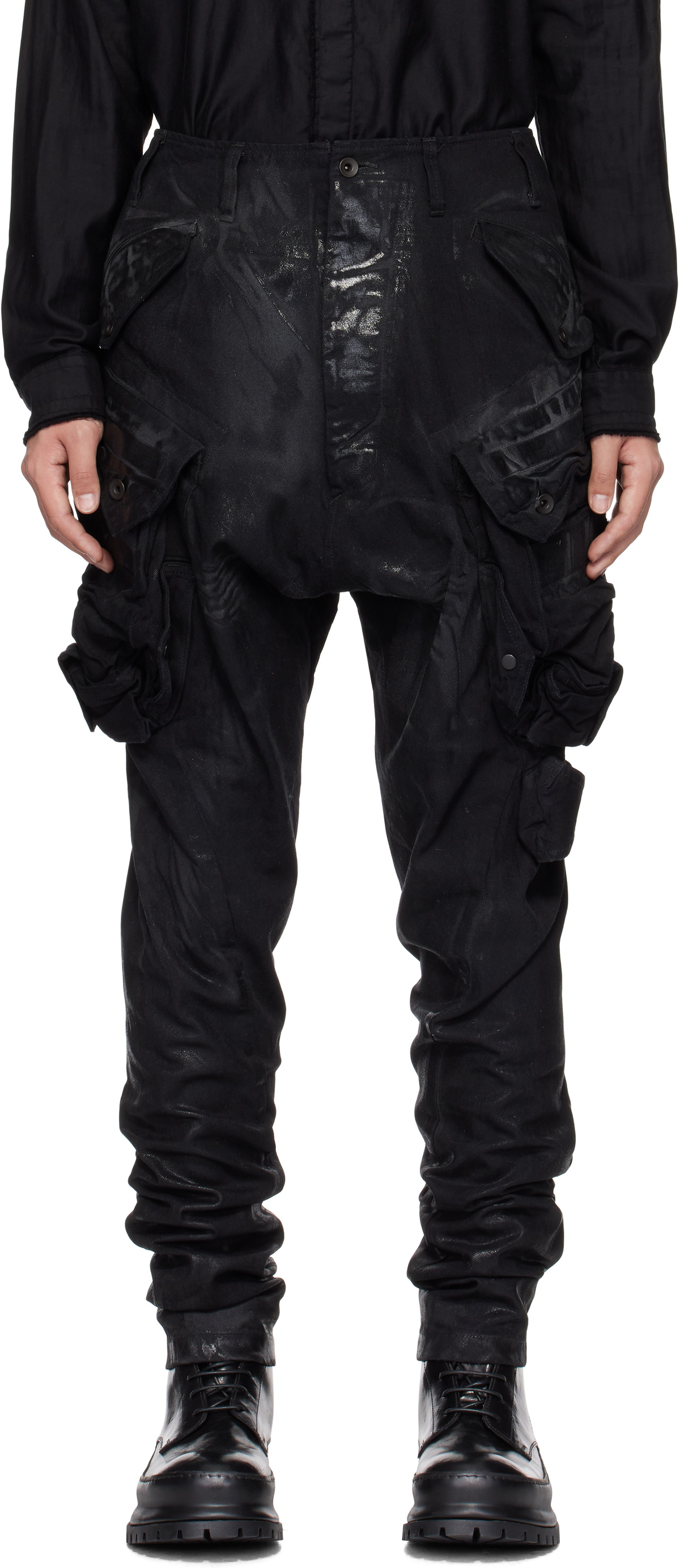 Julius Black Gasmask Cargo Pants Julius