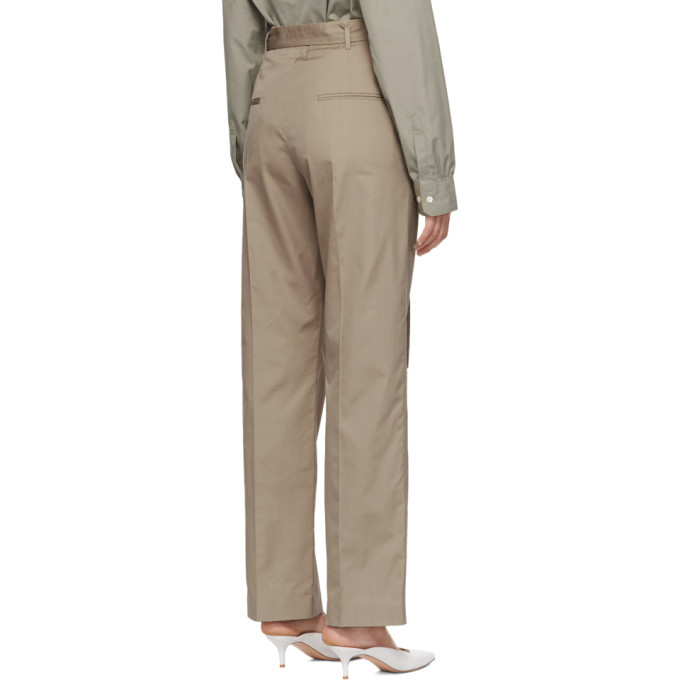 Joseph Beige Bird Belt Trousers Joseph