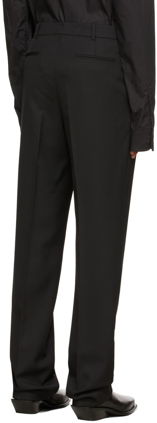 Ann Demeulemeester Black Gabardine Vincent Trousers Ann Demeulemeester