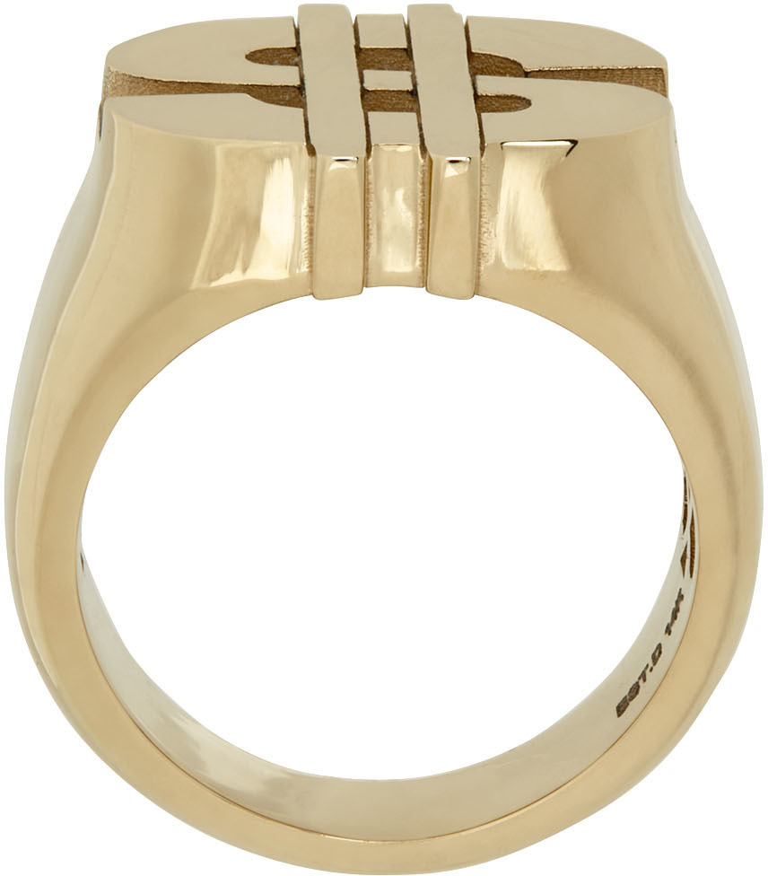 Established Gold Dollar Sign Ring