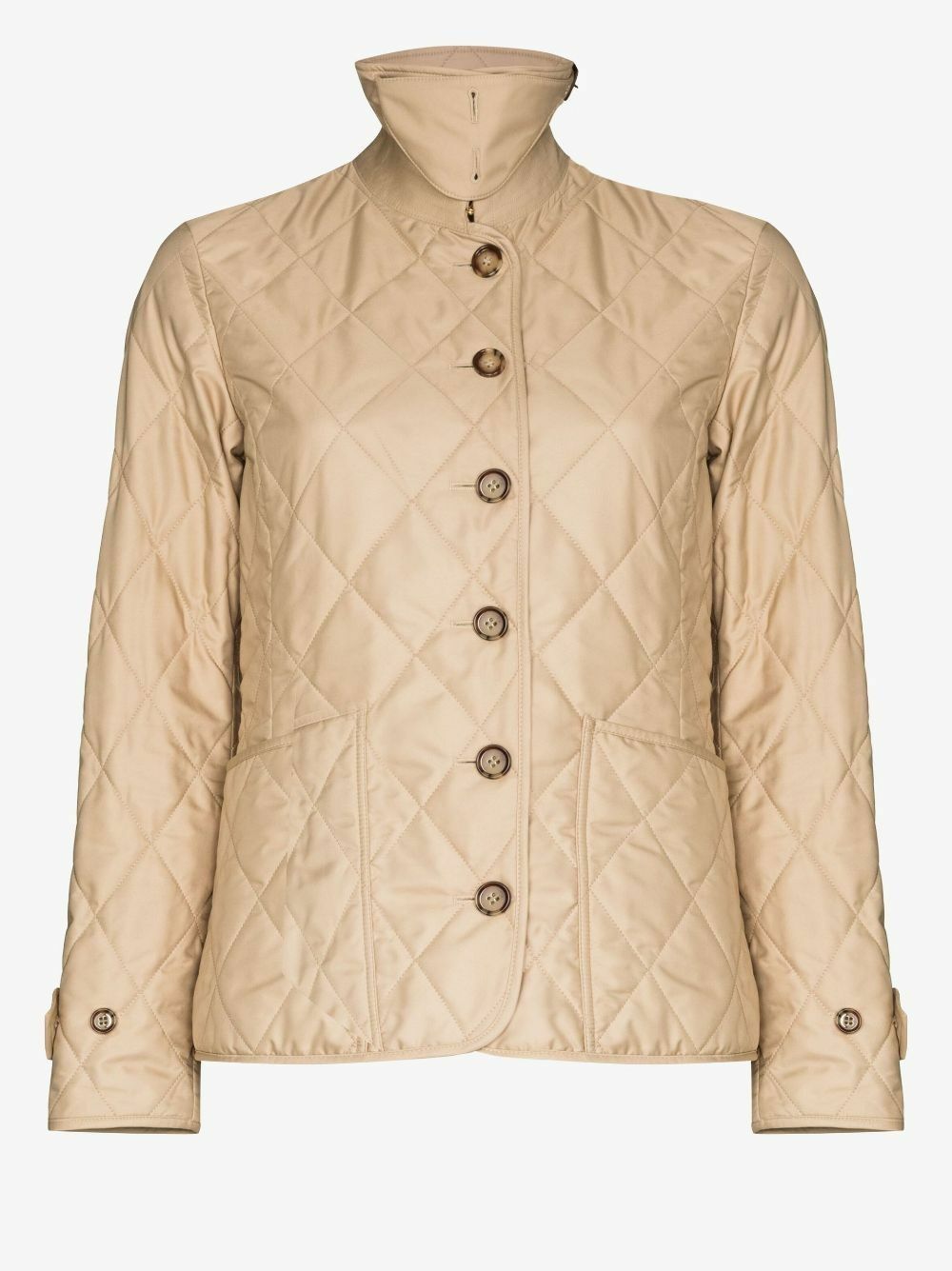 Burberry Neutral Quilted Jacket Burberry