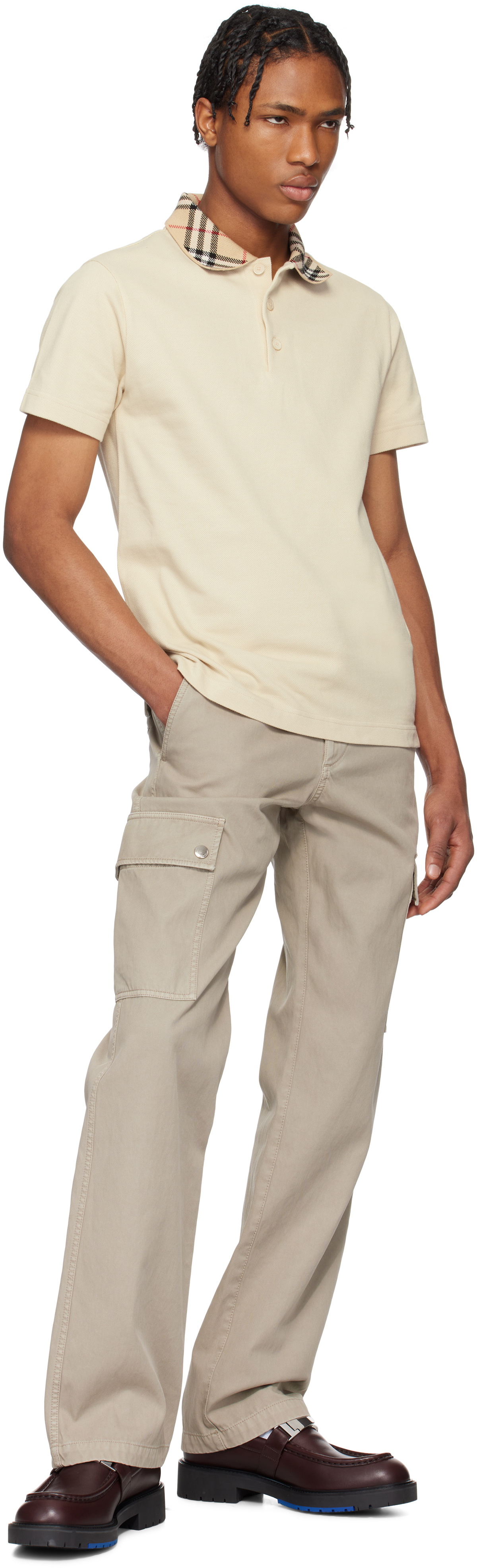 Burberry Beige Cotton Polo Burberry