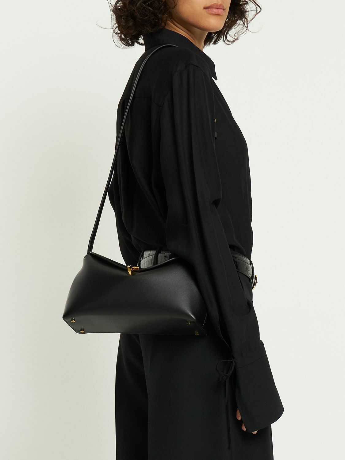 TOTEME T-lock Leather Clutch Toteme