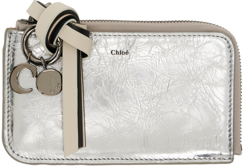 Chloé Silver Alphabet Card Holder Chloe