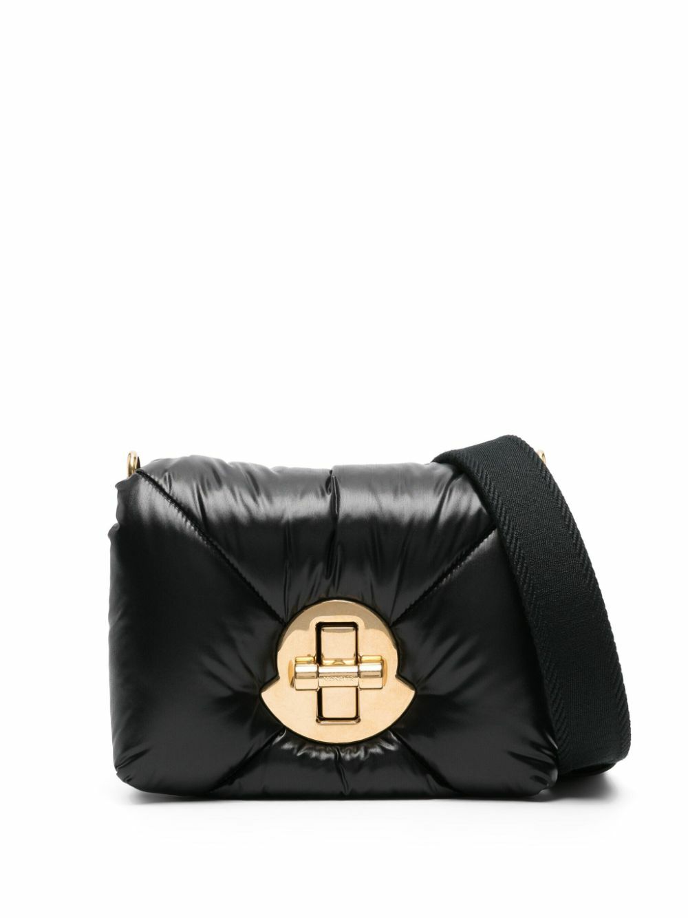 Moncler Black Mini Puf Leather Crossbody Bag Moncler