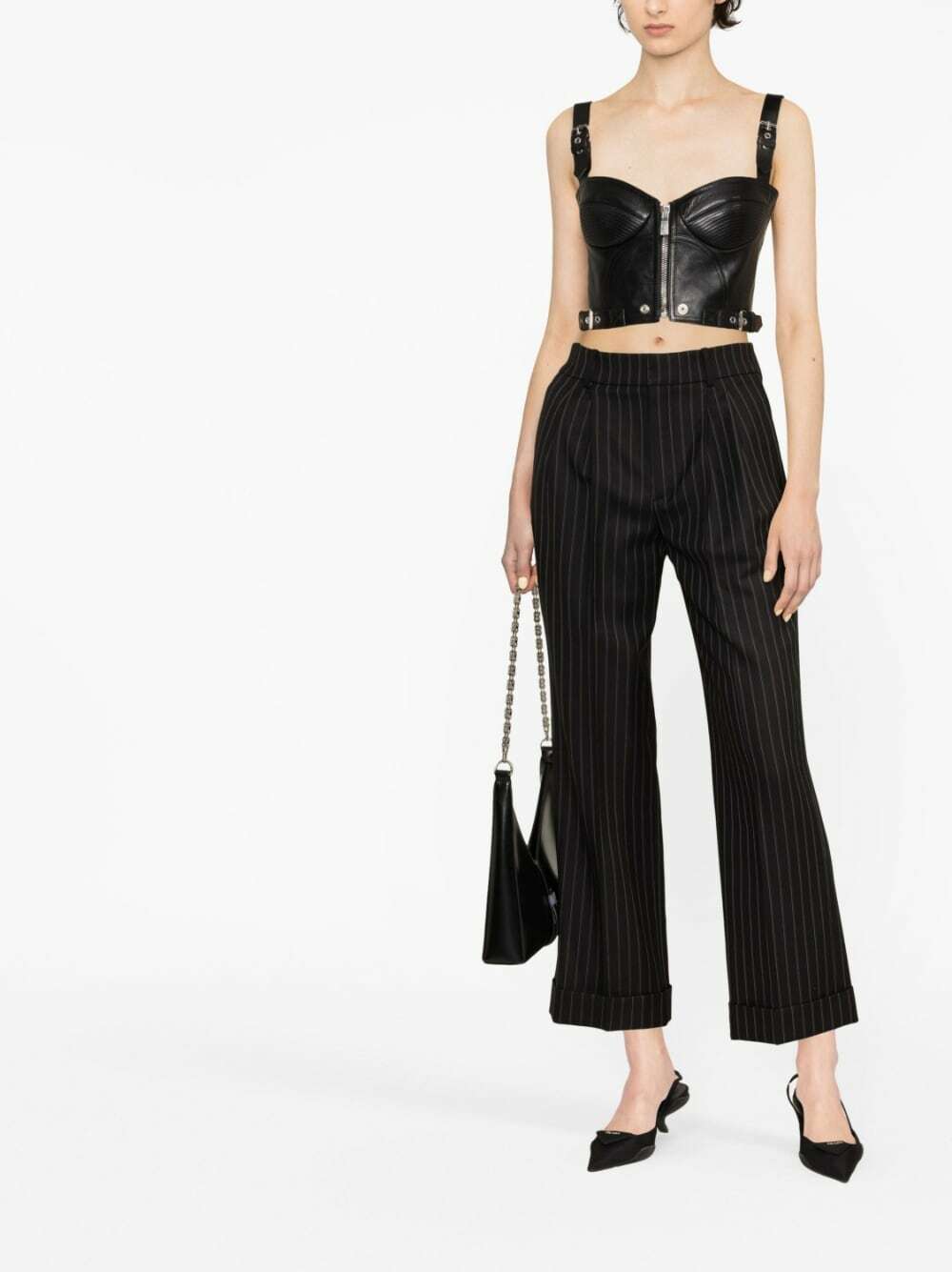 VERSACE - Leather Cropped Top Versace