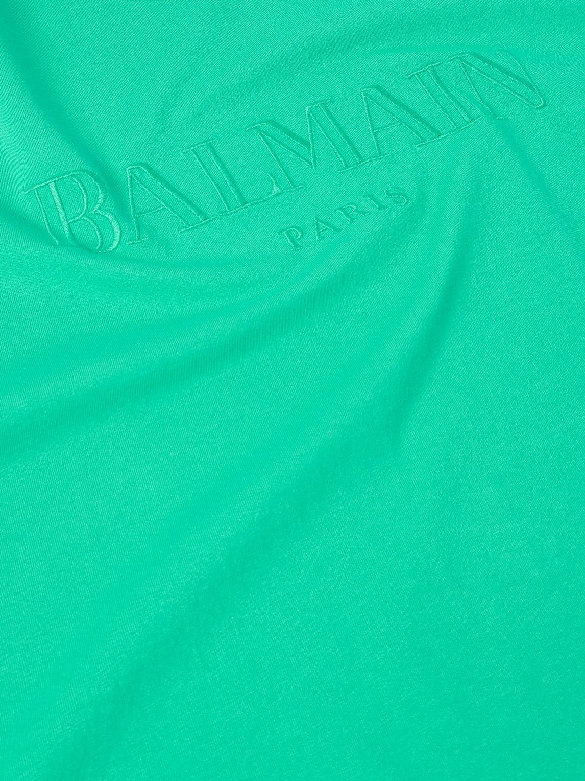 Balmain - Embroidered Cotton-Jersey T-Shirt - Blue Balmain