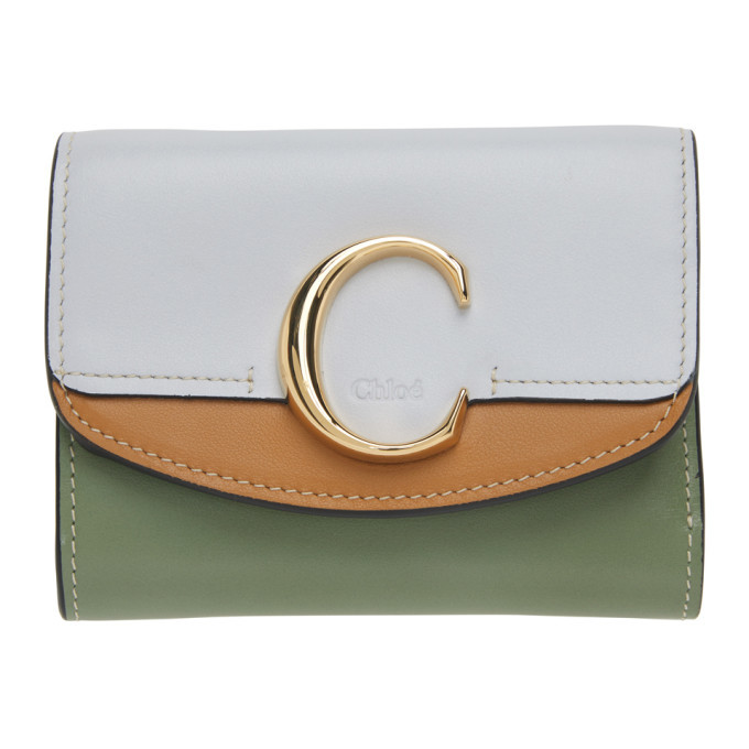 Chloe Multicolor Small Chloe C Trifold Wallet Chloe