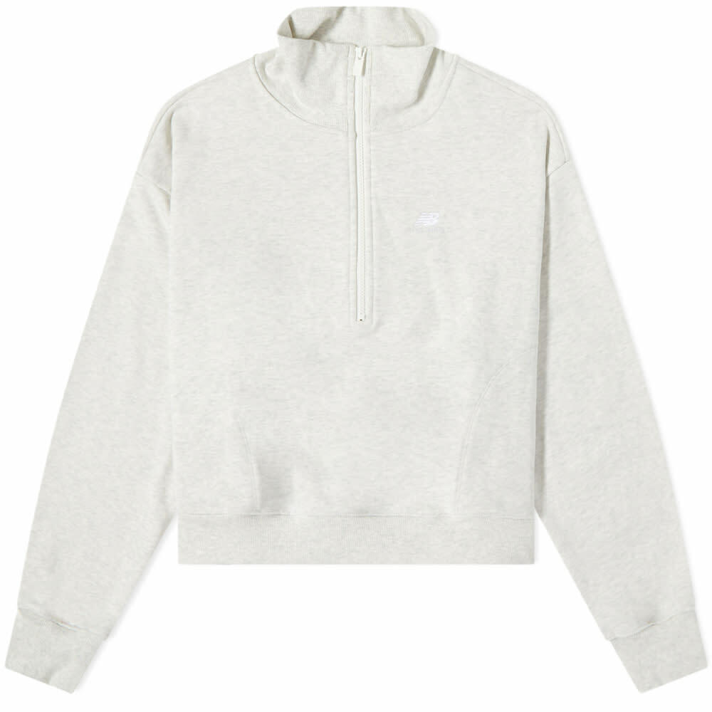 New Balance Women's NB Athletics Quarter Zip Top in Heather Grey New ...