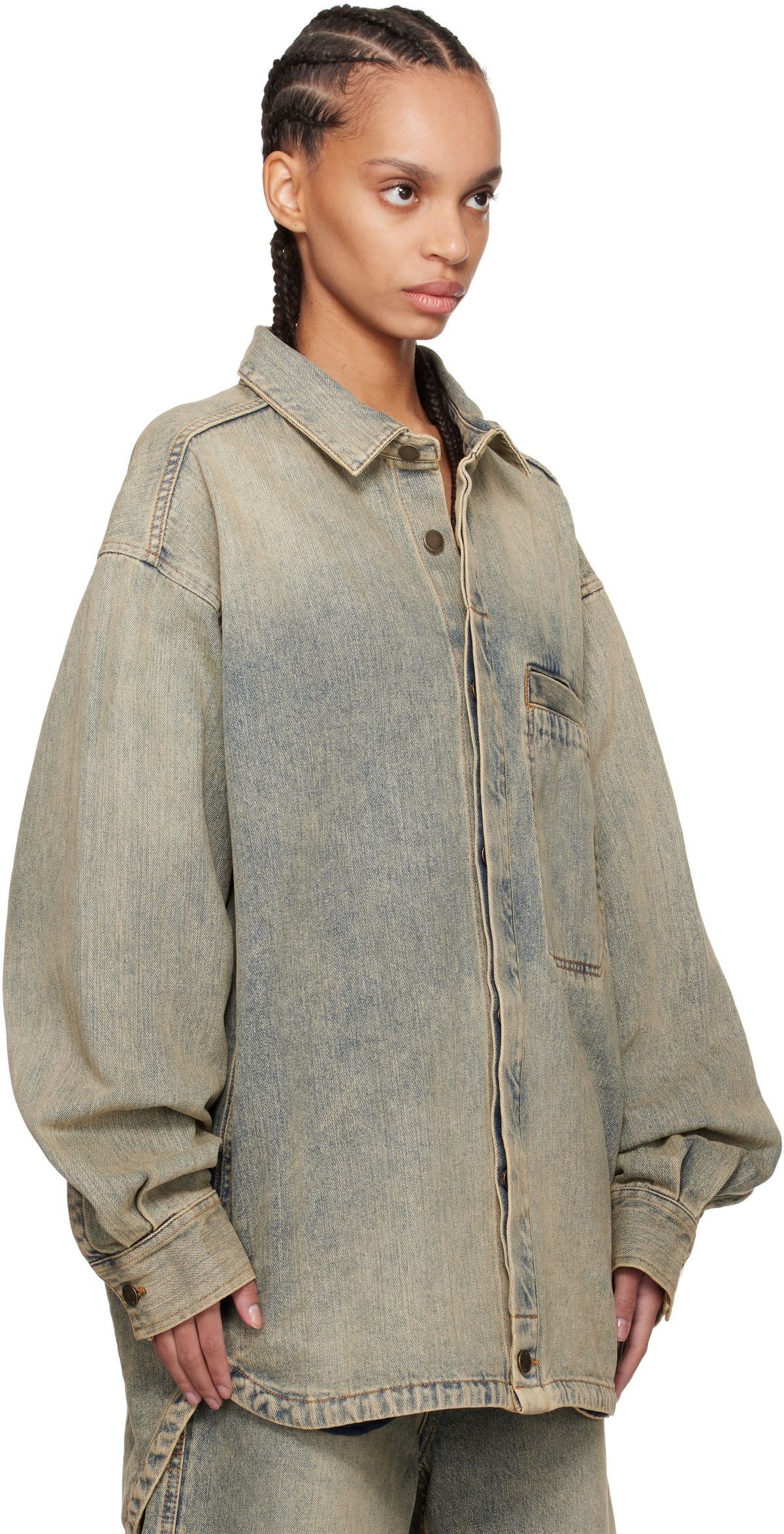 Entire Studios Blue Herculean Denim Shirt Entire Studios