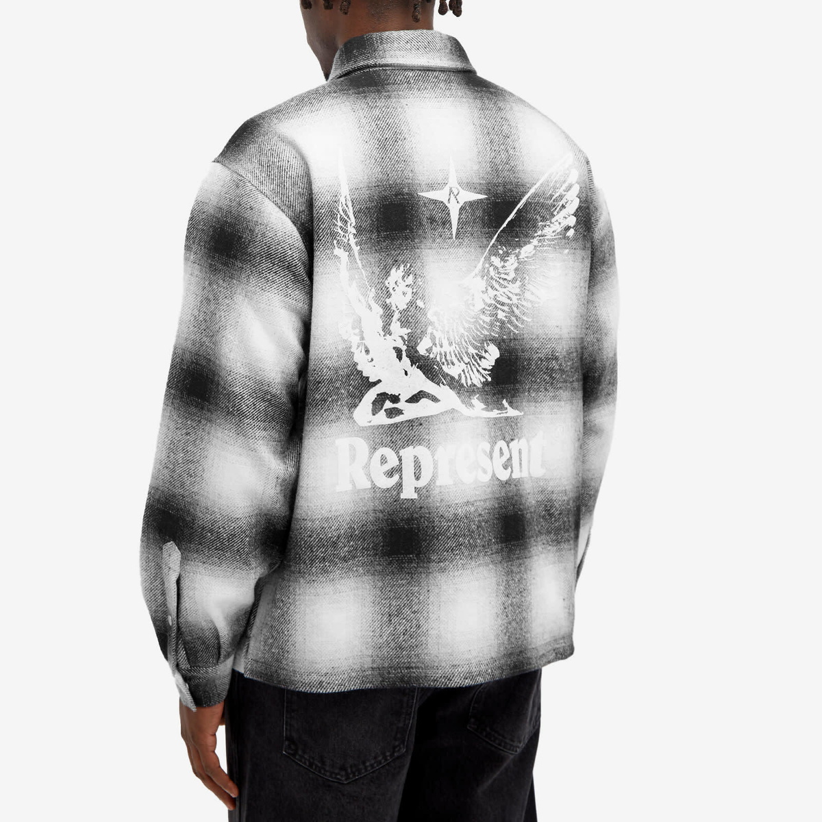 Represent Men's Spirits Of Summer Flannel Shirt in Black/White Represent