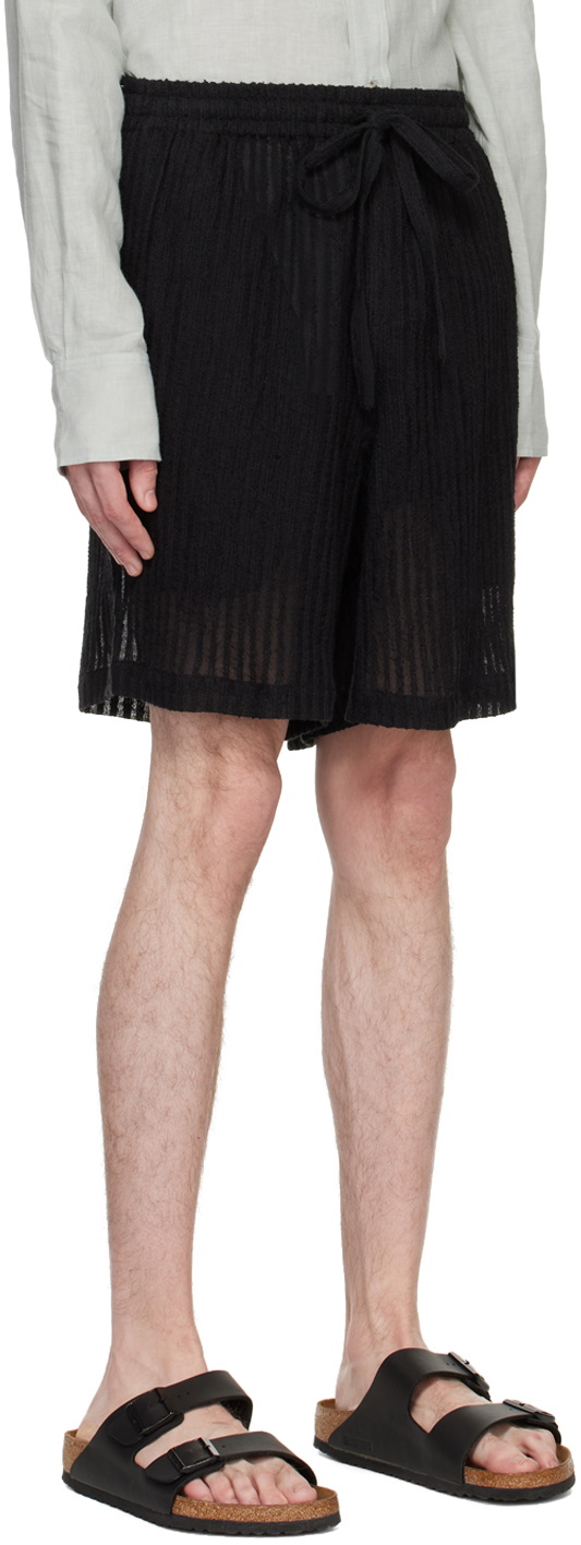 COMMAS Black Stripe Shorts Commas