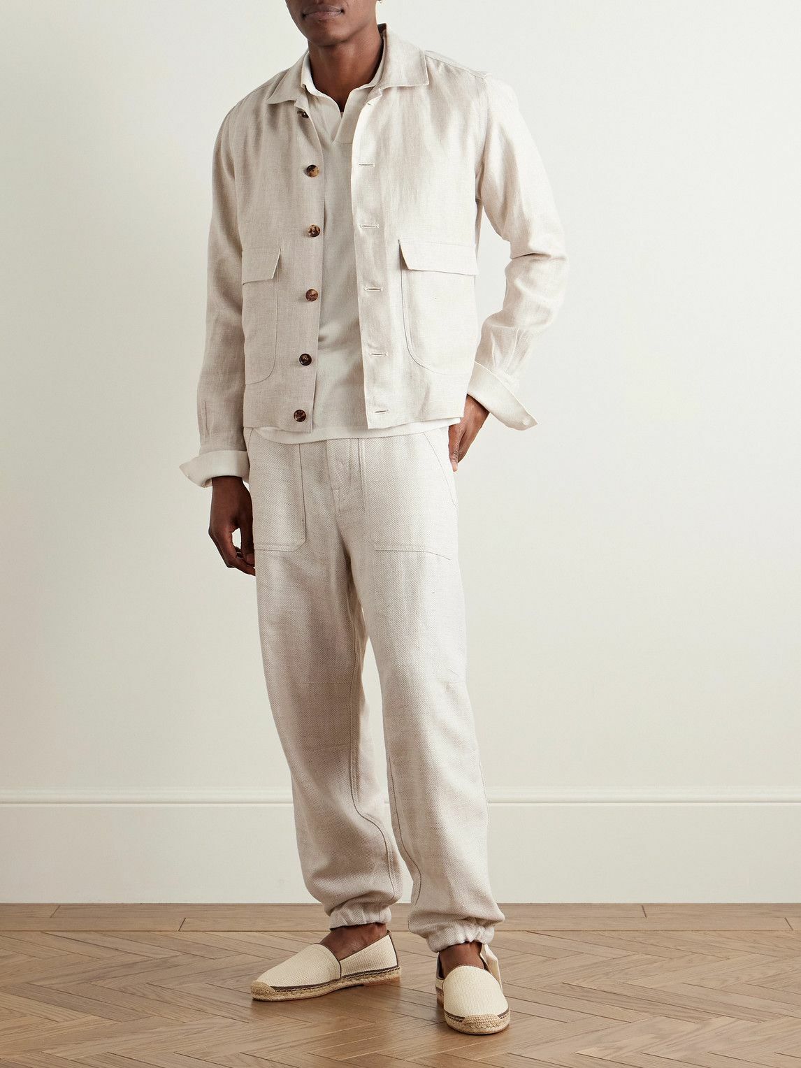 De Petrillo - Linen-Twill Overshirt - Neutrals De Petrillo