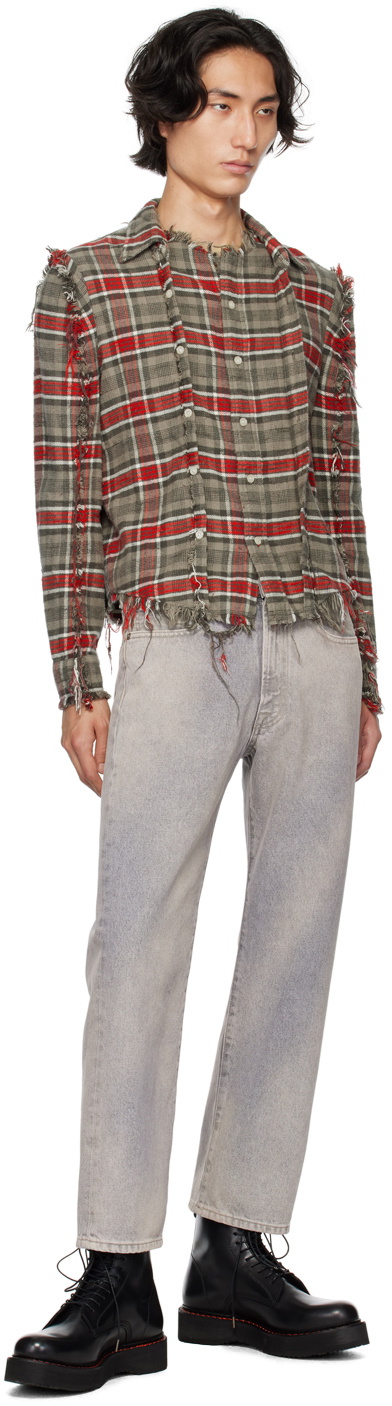 R13 Gray Check Shirt R13