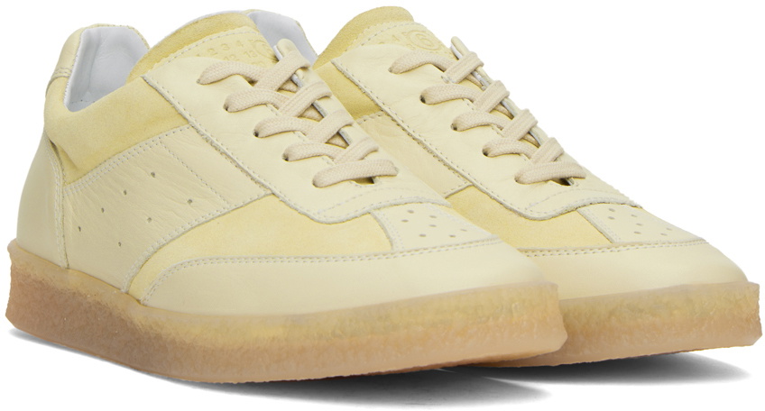 MM6 Maison Margiela Yellow Court Sneakers MM6 Maison Margiela