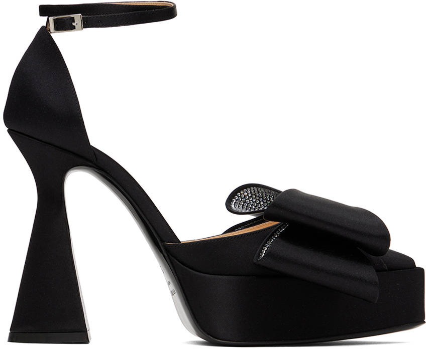 MACH & MACH Black 'Le Cadeau' 140 Platform Heels MACH & MACH