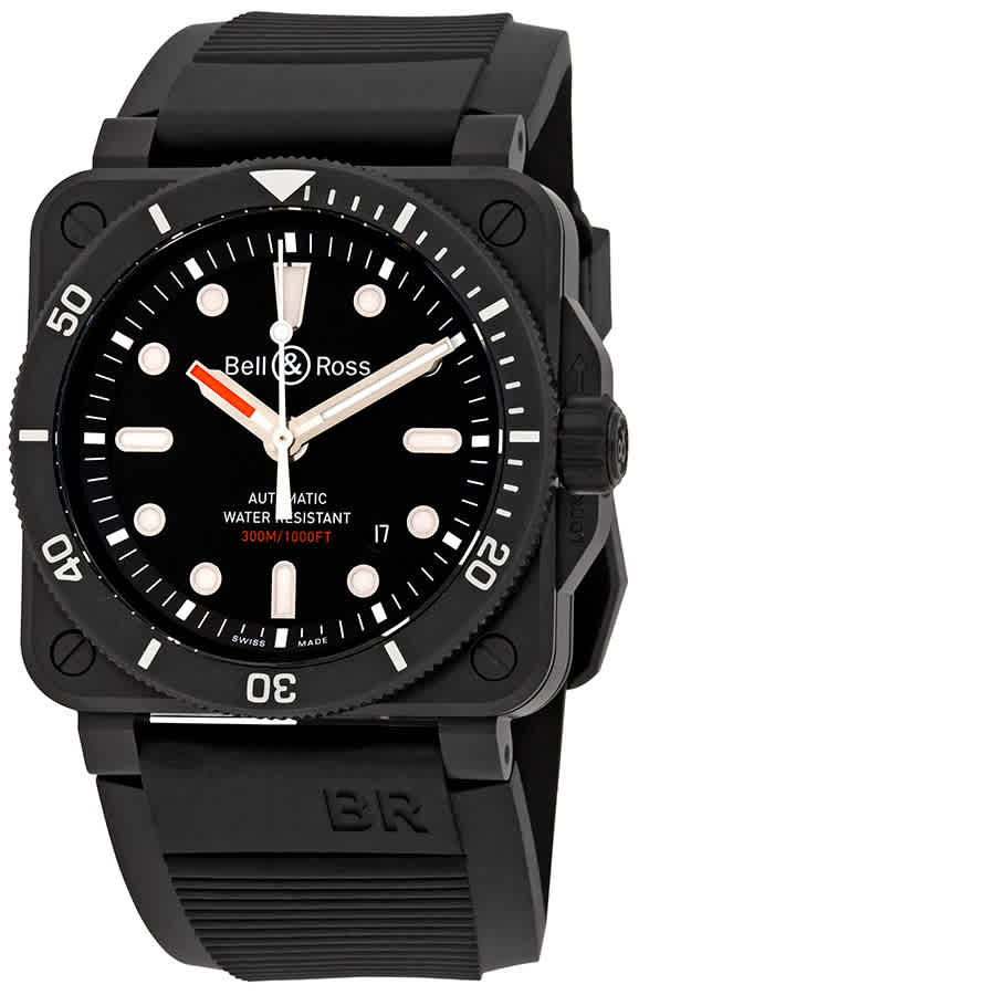 Bell and Ross Automatic Black Dial Mens Watch BR0392-D-BL-CE/SRB Bell ...