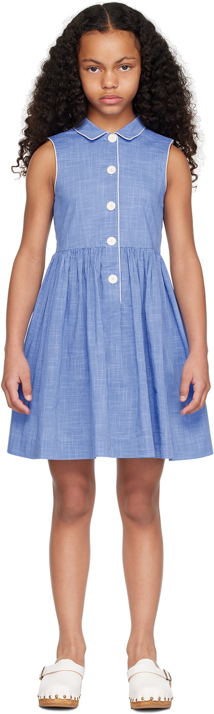 Bonpoint Kids Blue Anne Dress Bonpoint