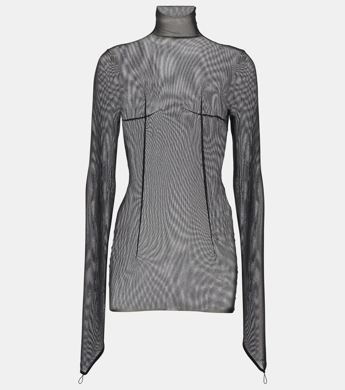 Ann Demeulemeester Turtleneck mesh top Ann Demeulemeester