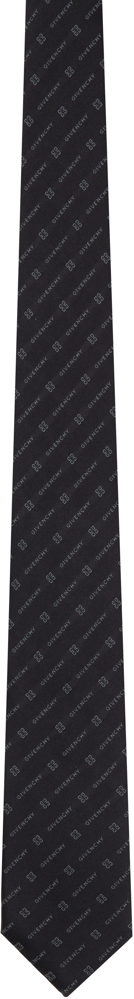 Givenchy Black 'Givenchy' 4G Silk Tie Givenchy