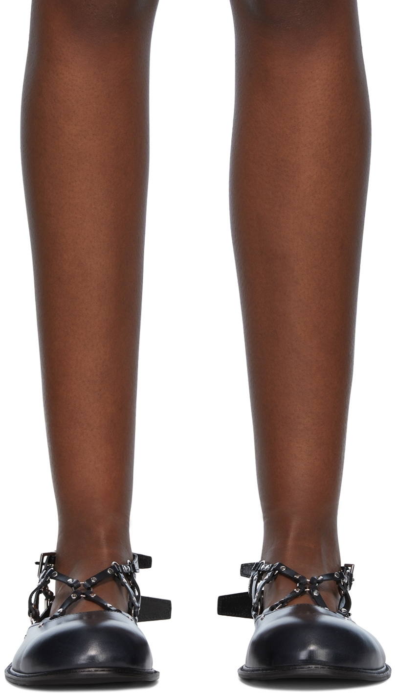 Noir Kei Ninomiya Black Leather Shoe Attachment Noir Kei Ninomiya