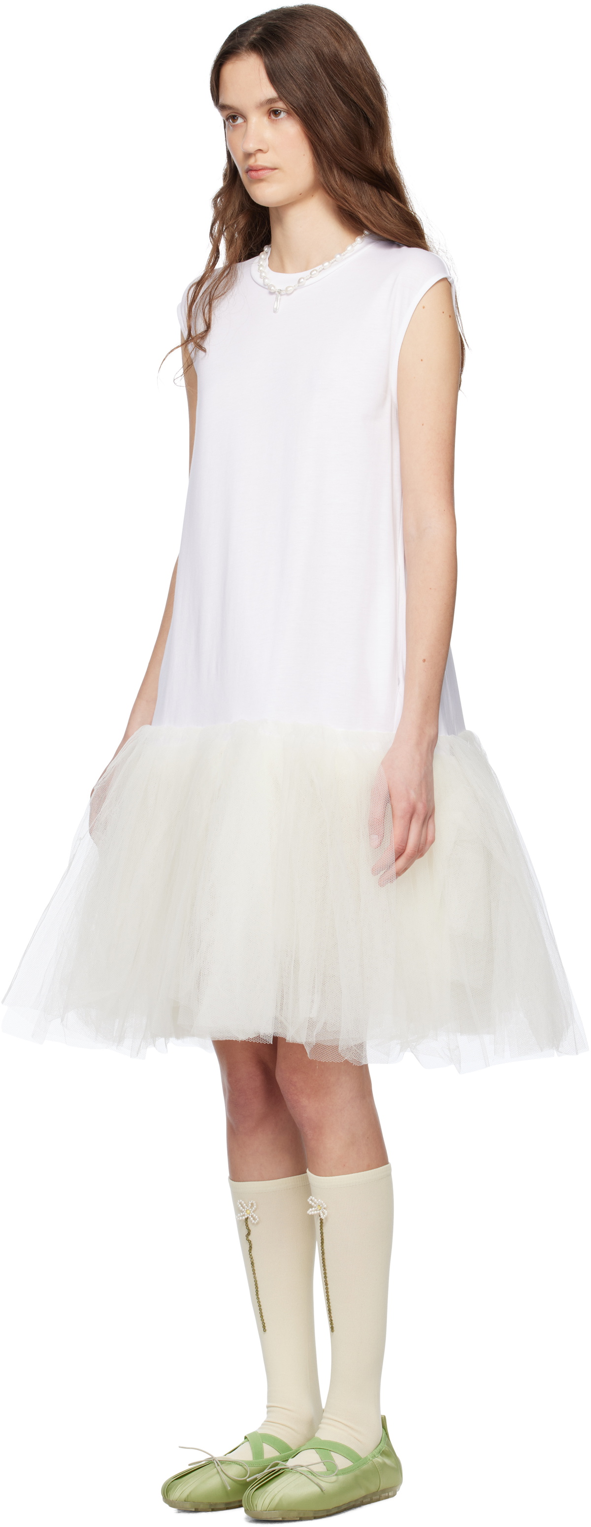 Simone Rocha White Relaxed Ballet Tutu Midi Dress Simone Rocha