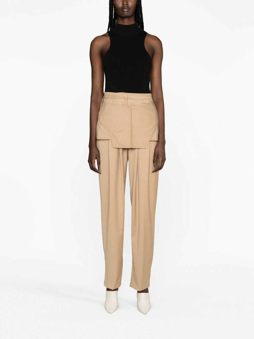 ANDREĀDAMO Neutral Corset Waist Straight Trousers ANDREADAMO