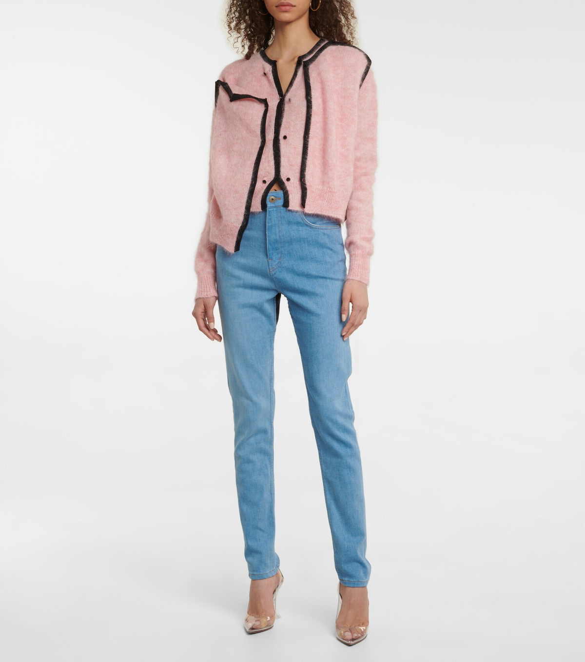 Y/Project - Paneled high-rise skinny jeans Y/Project