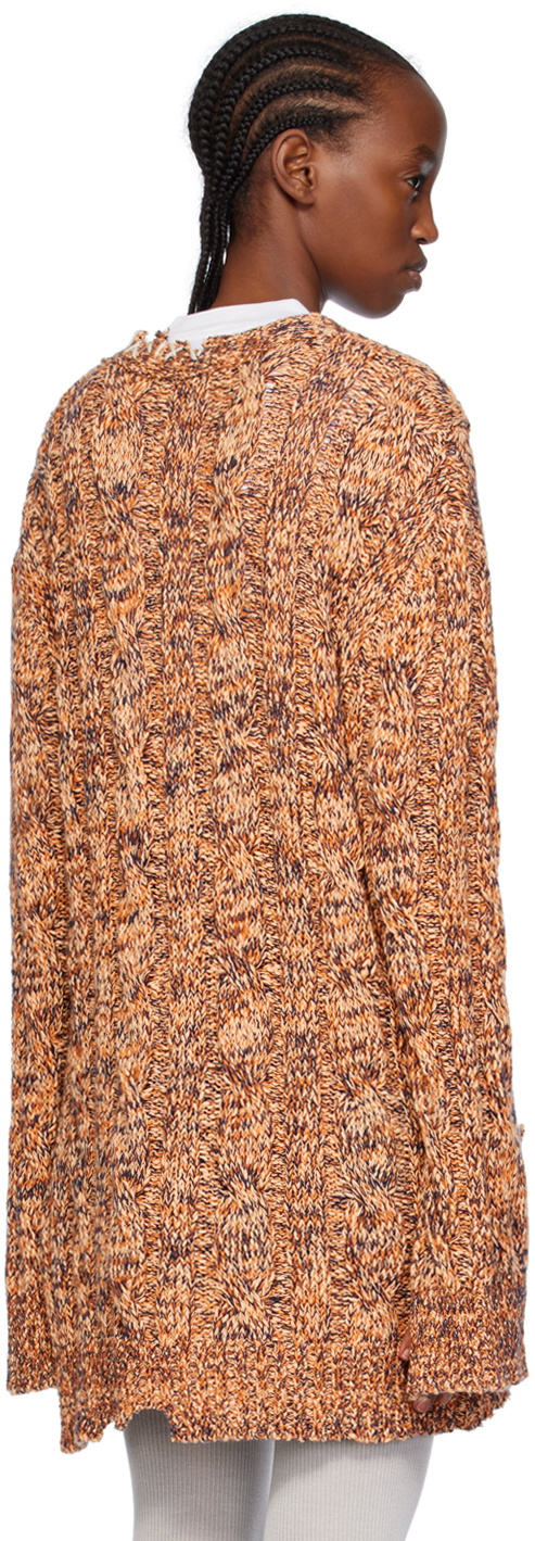Marni Orange Distressed Cardigan Marni
