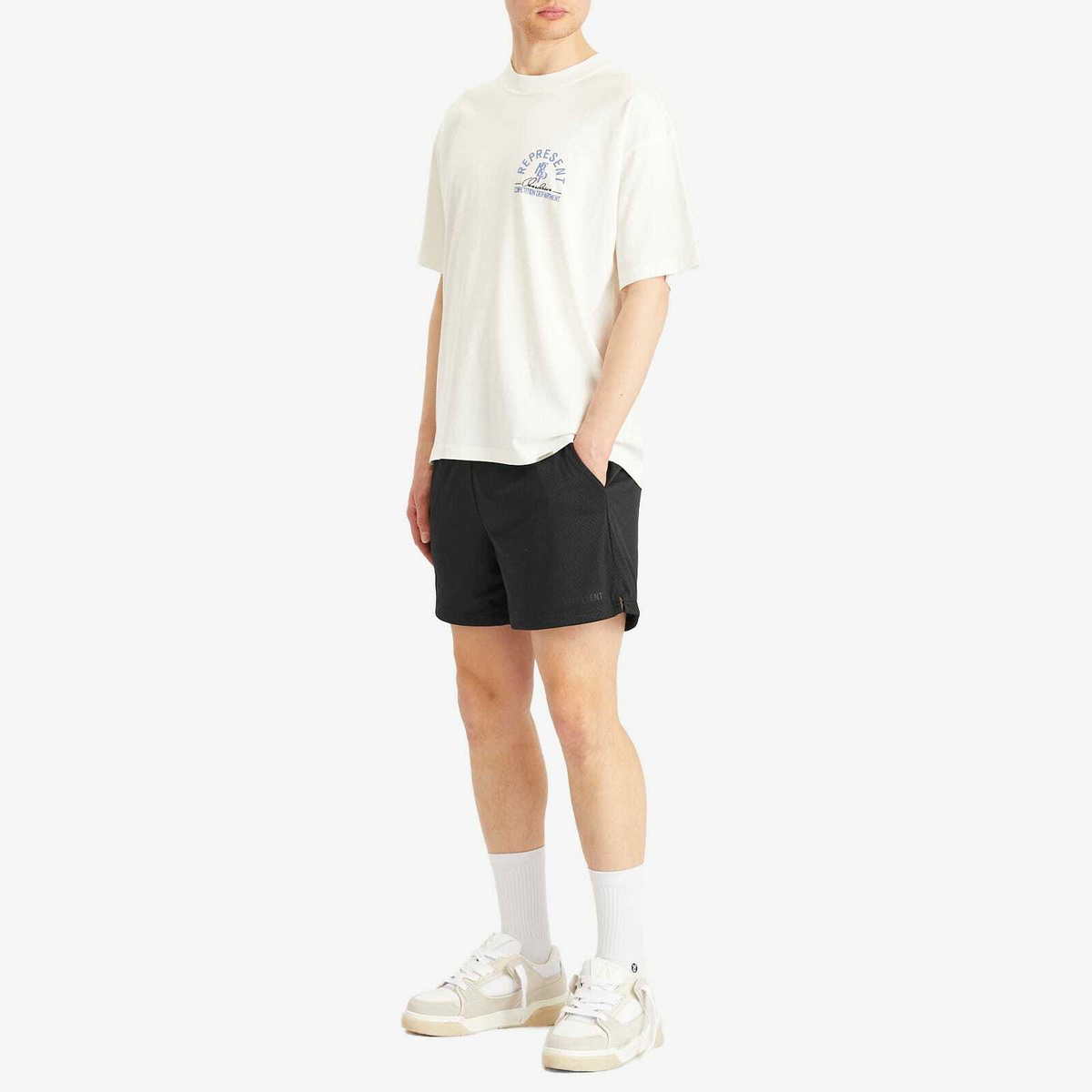 Represent Men's Mesh Short in Jet Black Represent