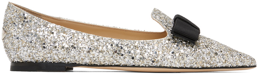 Jimmy Choo Silver Gala Slippers Jimmy Choo