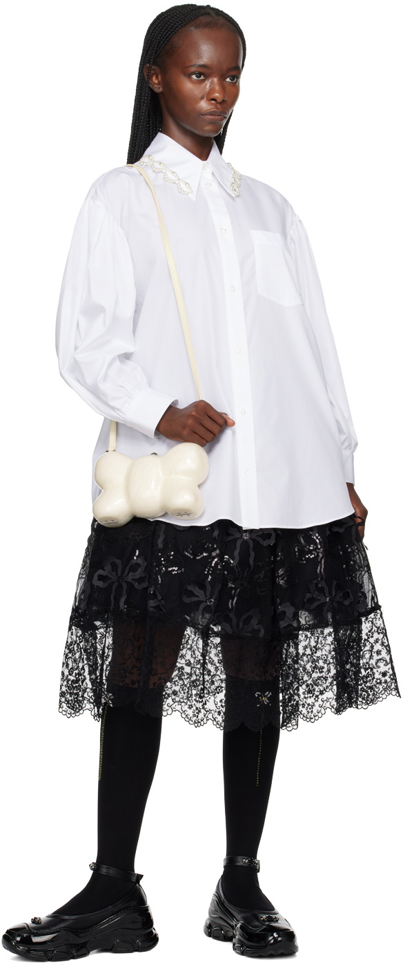 Simone Rocha White Classic Puff Sleeve Shirt Simone Rocha