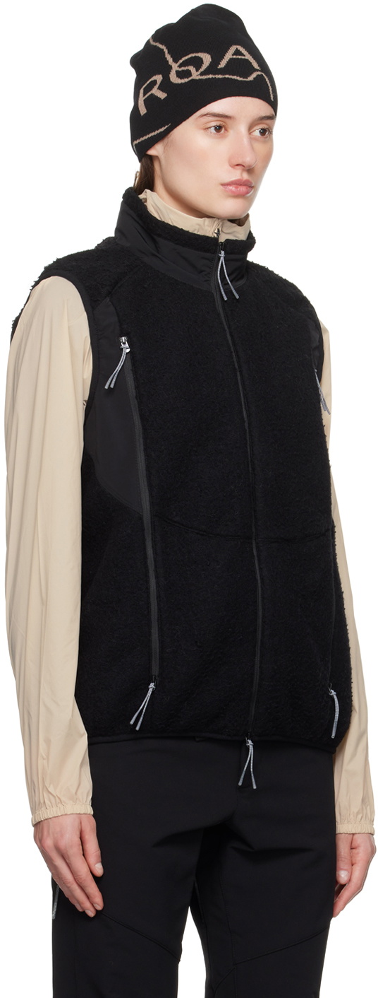 ROA Black Paneled Vest ROA