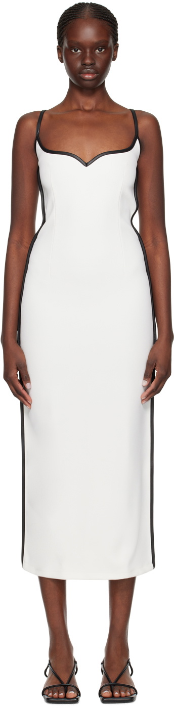 Paris Georgia SSENSE Exclusive White Heart Midi Dress Paris Georgia