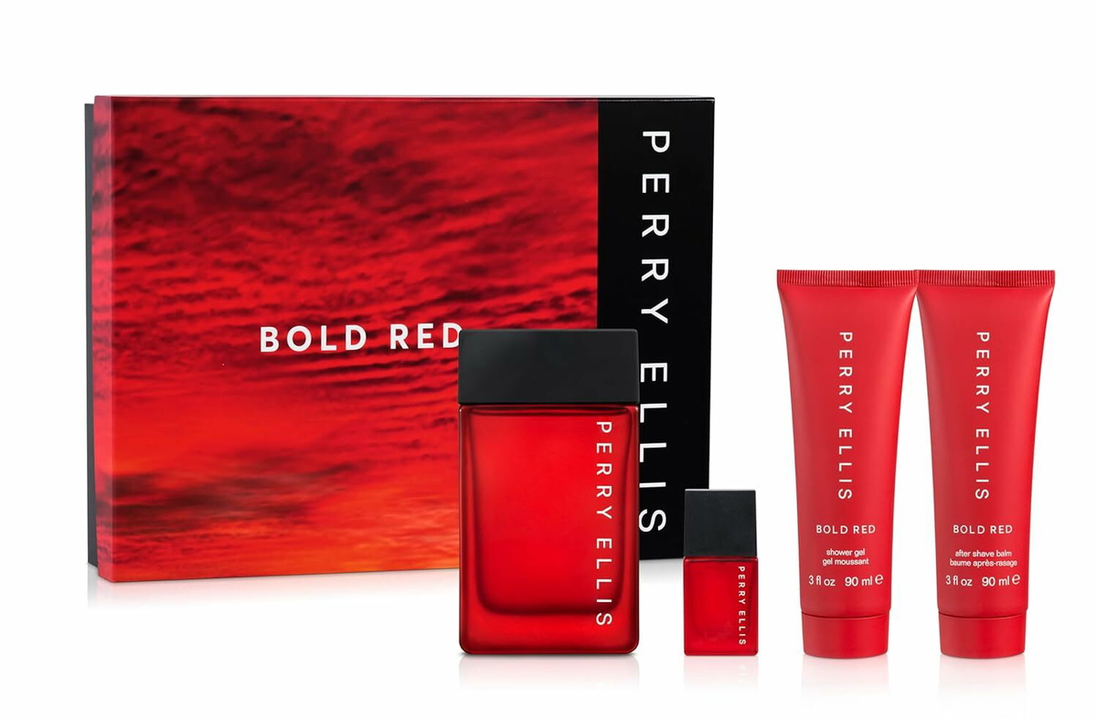 Perry Ellis Mens Bold Red Gift Set Fragrances 844061015746 Perry Ellis