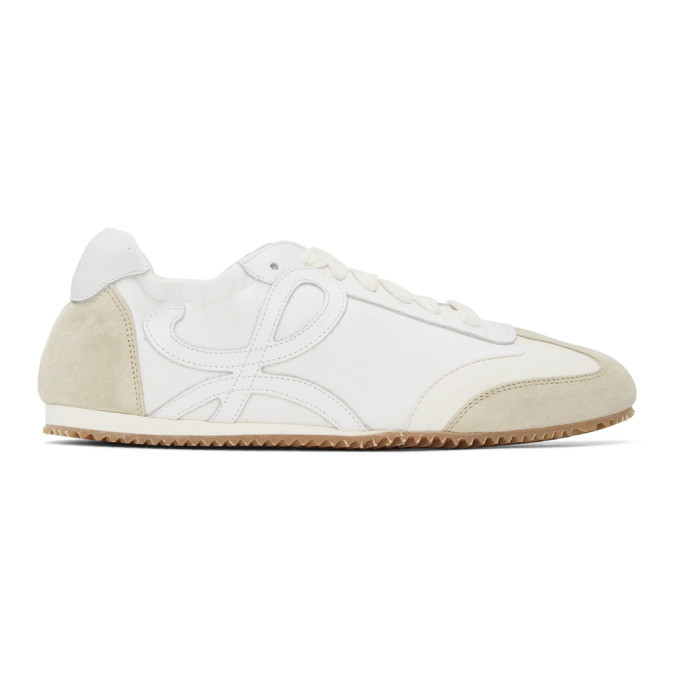 Loewe Off-White and White Ballet Runner Sneakers Loewe